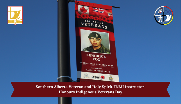 Holy Spirit FNMI Instructor and Veteran Honours Indigenous Veterans Day